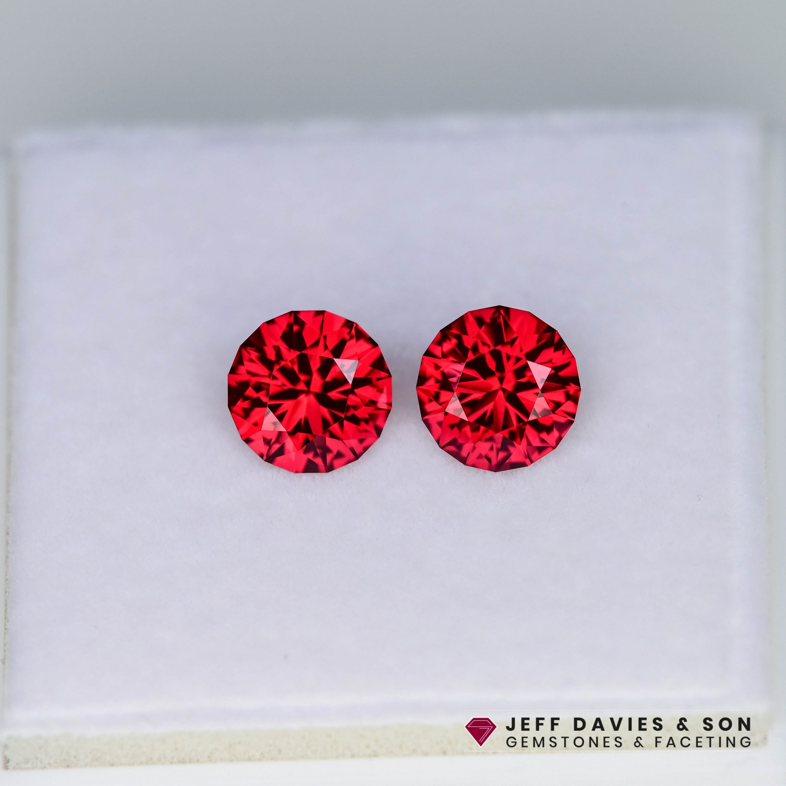Lab Blood Red Ruby – Pulled Czochralski – 4.14tcw – Matching Pair ...
